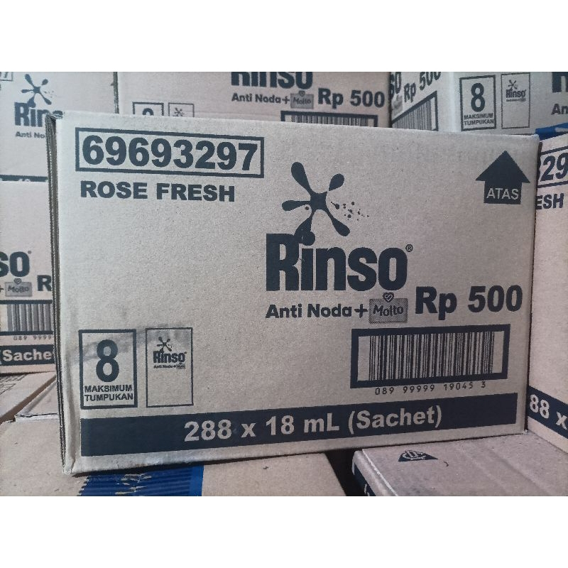 Jual 1 KARTON RINSO RENCENG 500 ISI 288 RENTENG | Shopee Indonesia