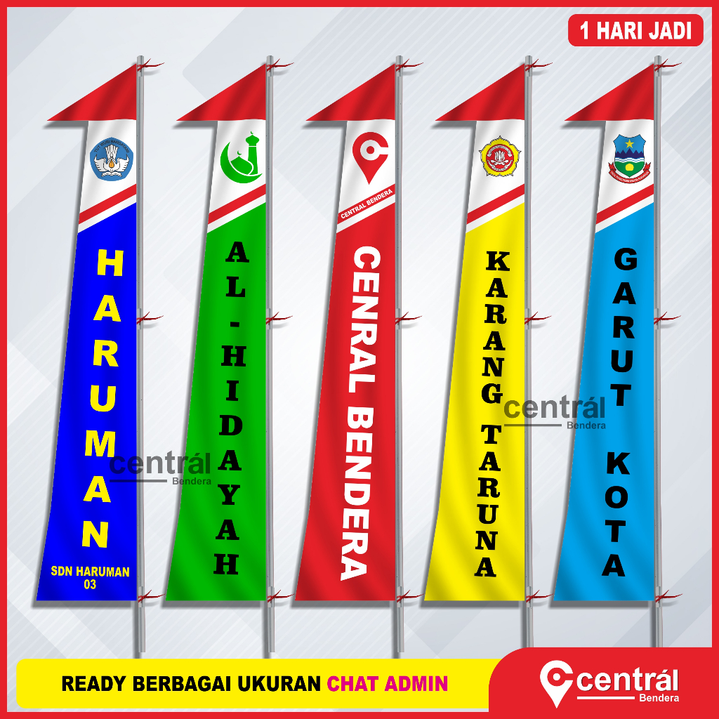 Jual BENDERA UMBUL UMBUL CUSTOM 3 METER GRATIS TAMBAH LOGO & TULISAN ...