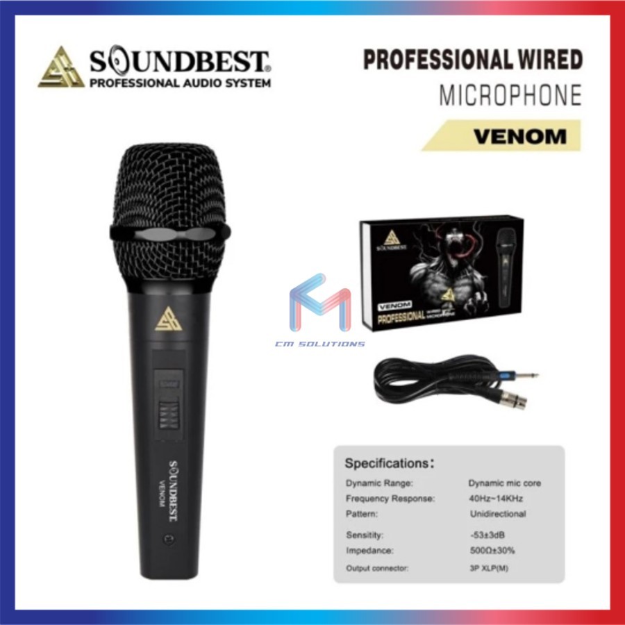 Jual Mic Kabel Soundbest Venom Microphone Cable ORIGINAL GARANSI ...