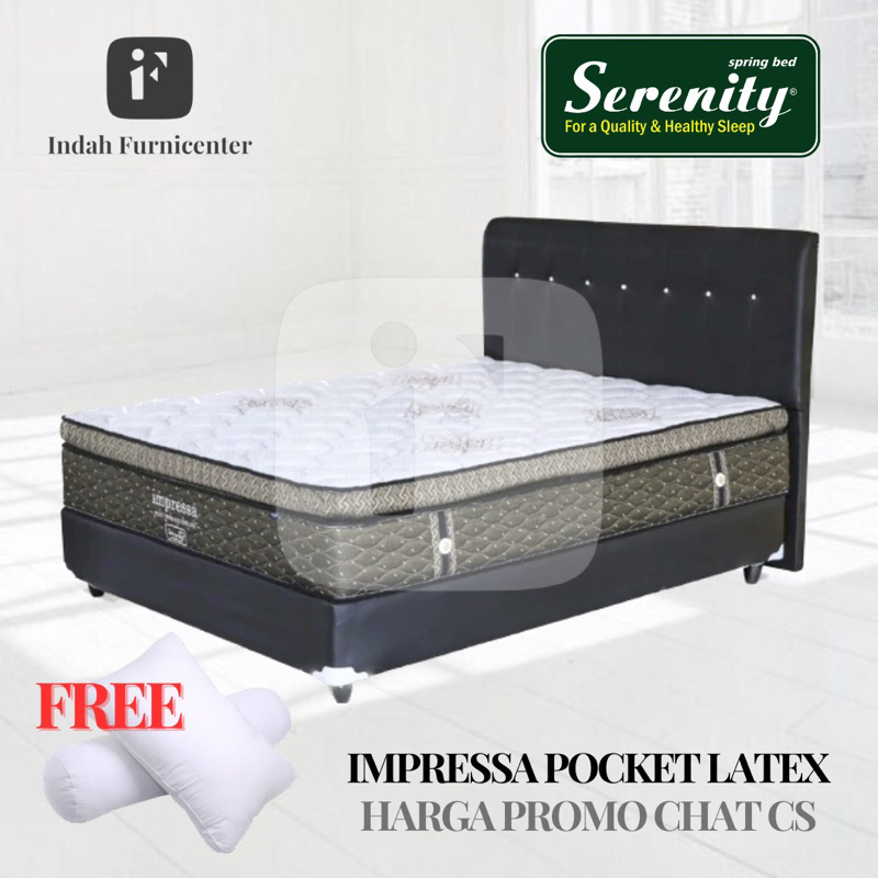 Jual Spring bed Elite Serenity pocket latex 120 x 200 160 x 200 180 x ...