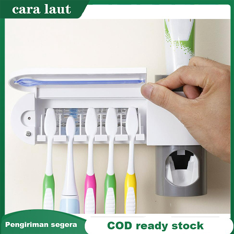 Jual Dispenser Odol Tempat Sikat Gigi TOUCH ME Rak ToothPaste & Brush ...