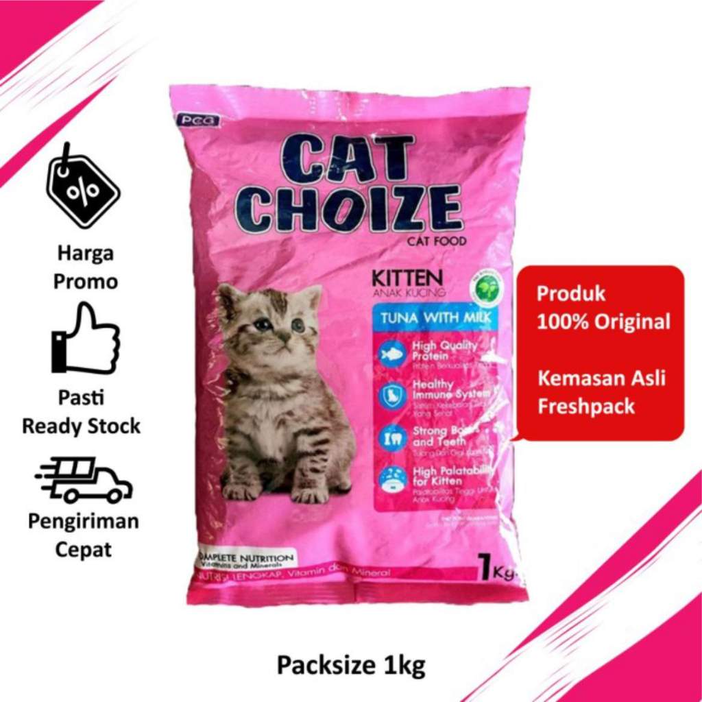 Jual Makanan Kucing Cat Choize Kitten Tuna & Milk 1 KG | Shopee Indonesia