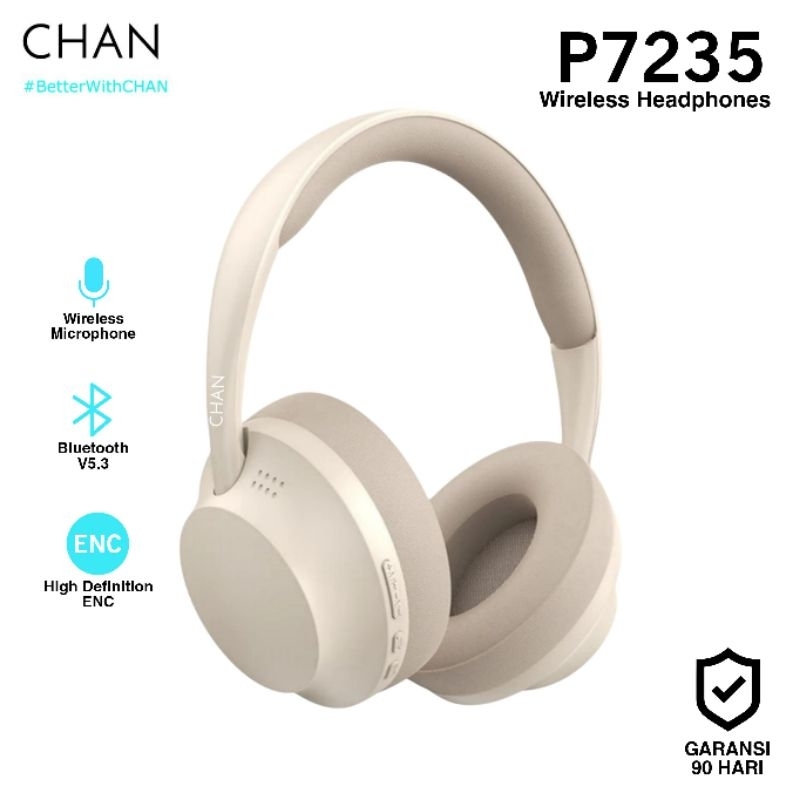 Jual CHAN P7235 Headphone Bluetooth Wireless Headset Hifi Sound Quality ...