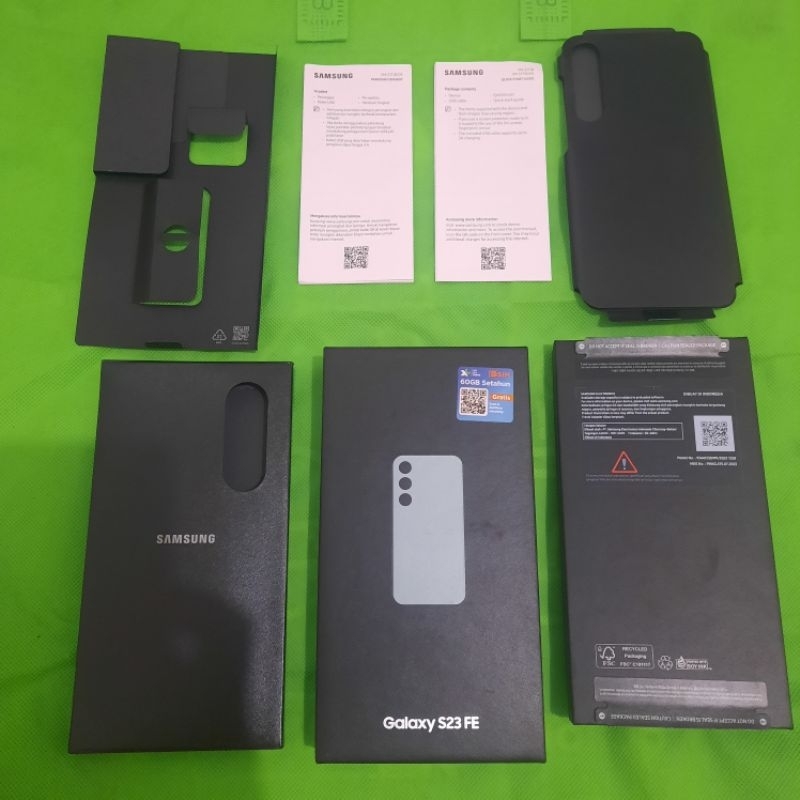 Jual dus box samsung galaxy s23 fe warna mint original 100% copotan sein lengkap manual book ...