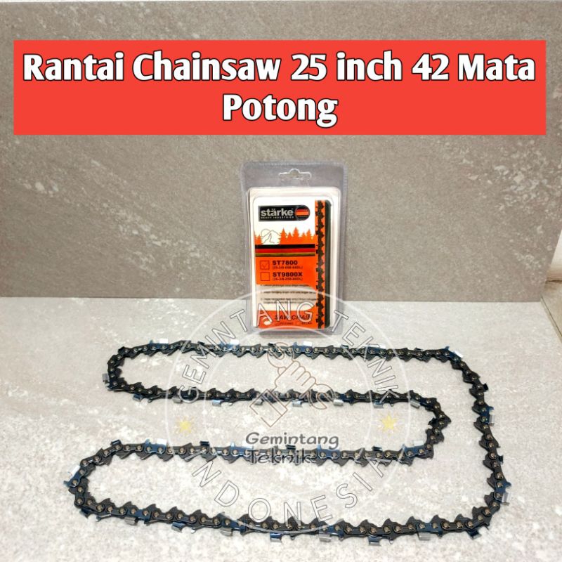 Jual Rantai Senso 25 Inch 42 Mata Potong Merk STARKE ORIGINAL / Rantai Chainsaw 25 Inch 42 Mata ...