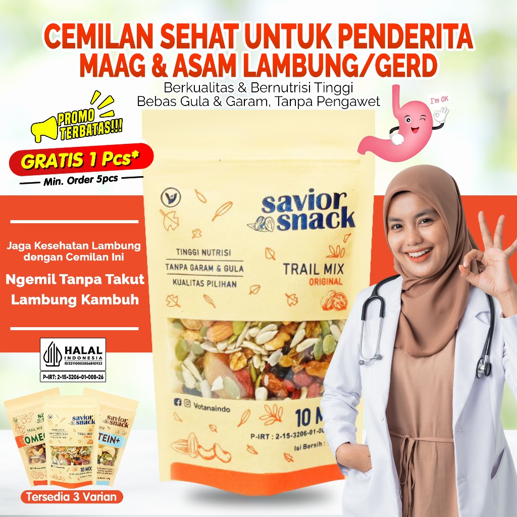Jual Makanan Untuk Asam Lambung Cemilan Sehat | Savior Snack | Trail ...