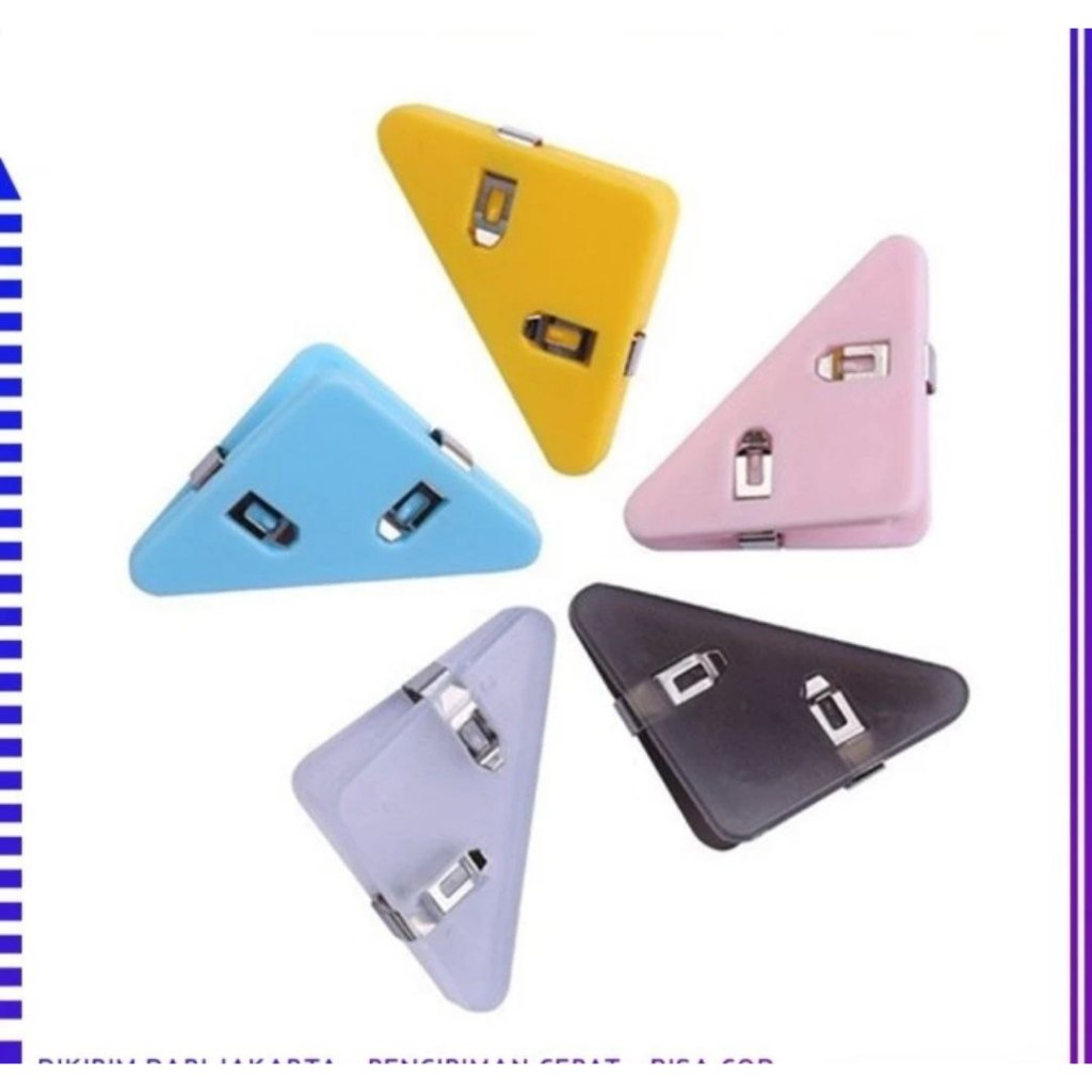 Jual Paper Clip Segitiga - Klip Sudut Penjepit Kertas Buku warna ...