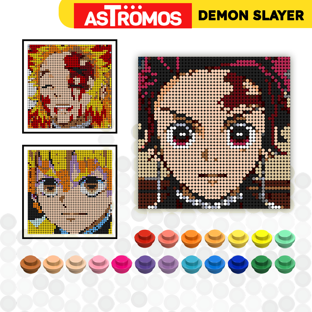 Jual MOSA Bricks Demon Slayer Build By Number 48x48 by ASTROMOS / DIY ...
