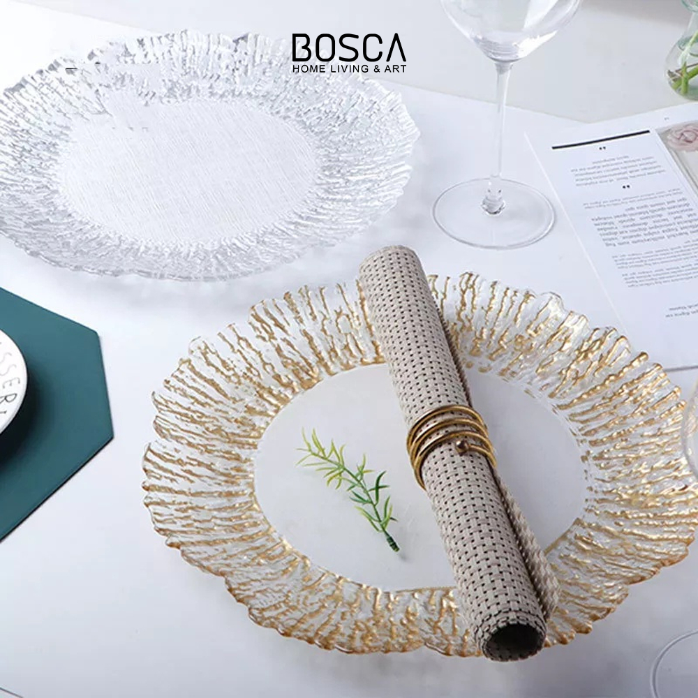 Jual Bosca Living - European Gilt Glass Tableware / Alas Piring Keramik ...