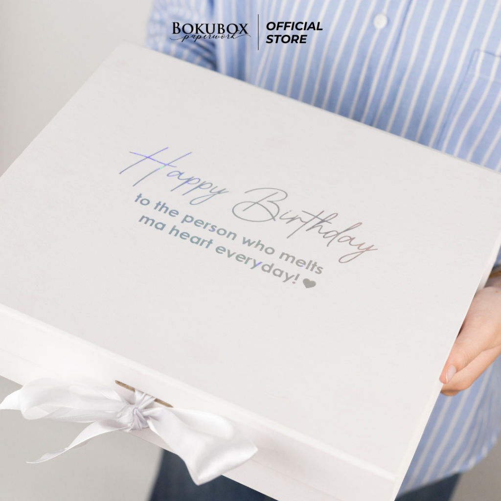 Jual Hardbox Kancing Pita WHITE [30x18x6] Kotak Kado / Hardbox ...