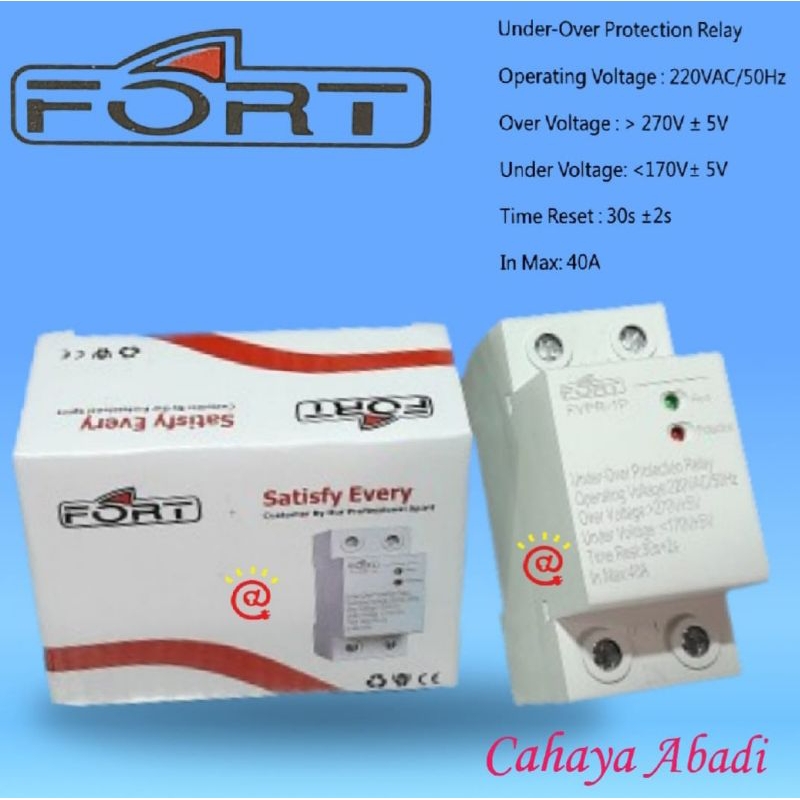 Jual FORT Protection Relay 1 Phase FVPR-1P / Under Over Voltage ...
