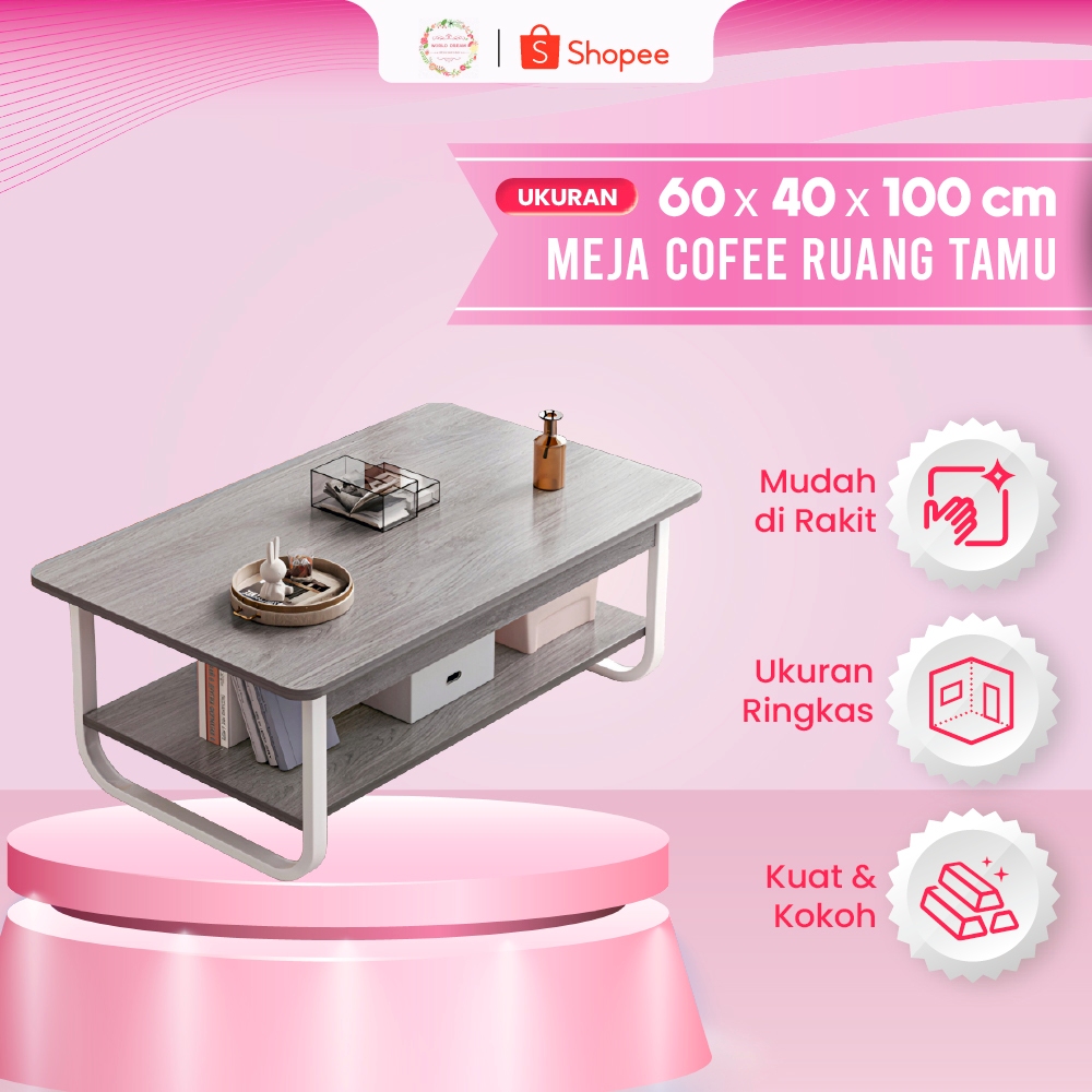 Jual Worldream Meja Ruang Tamu CJ-3-1 2 Tingkat Meja Cofee Meja ...