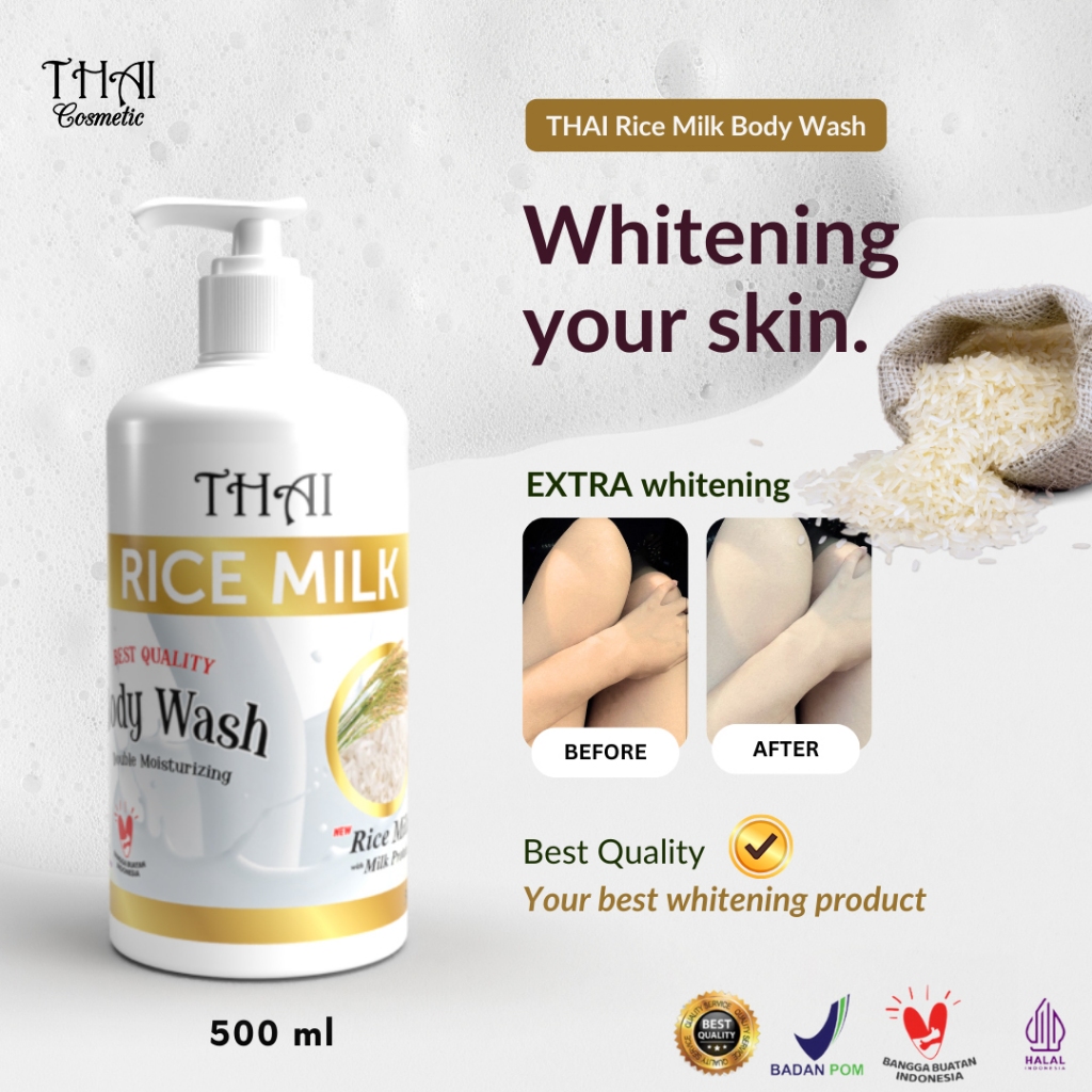Jual Thai Rice Milk Body Wash 500ml - Sabun Cair | Shopee Indonesia