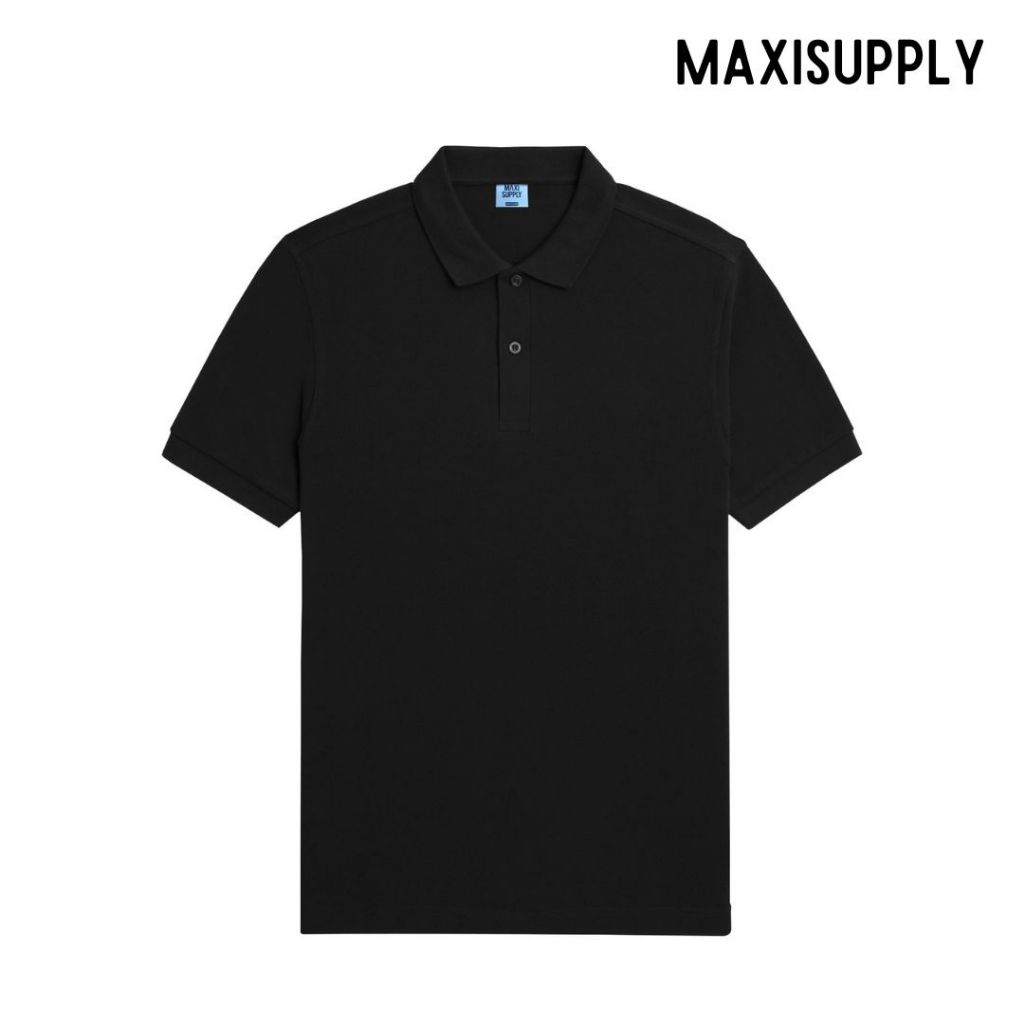 Jual Maxisupply Polo Shirt Basic Polos Basic Black | Shopee Indonesia