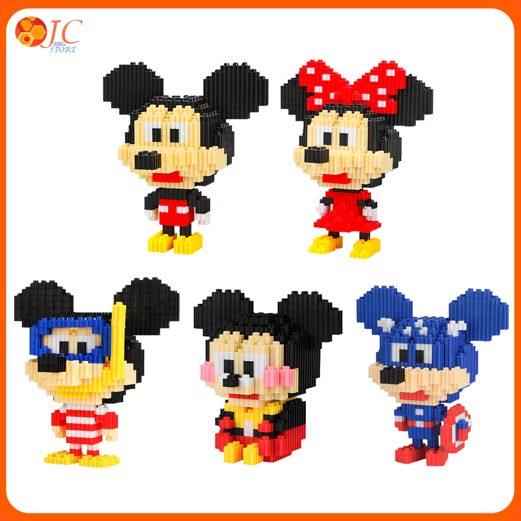 Jual JC Nano Block Mickey Mouse Mini Mainan Anak Balok Susun Puzzle ...