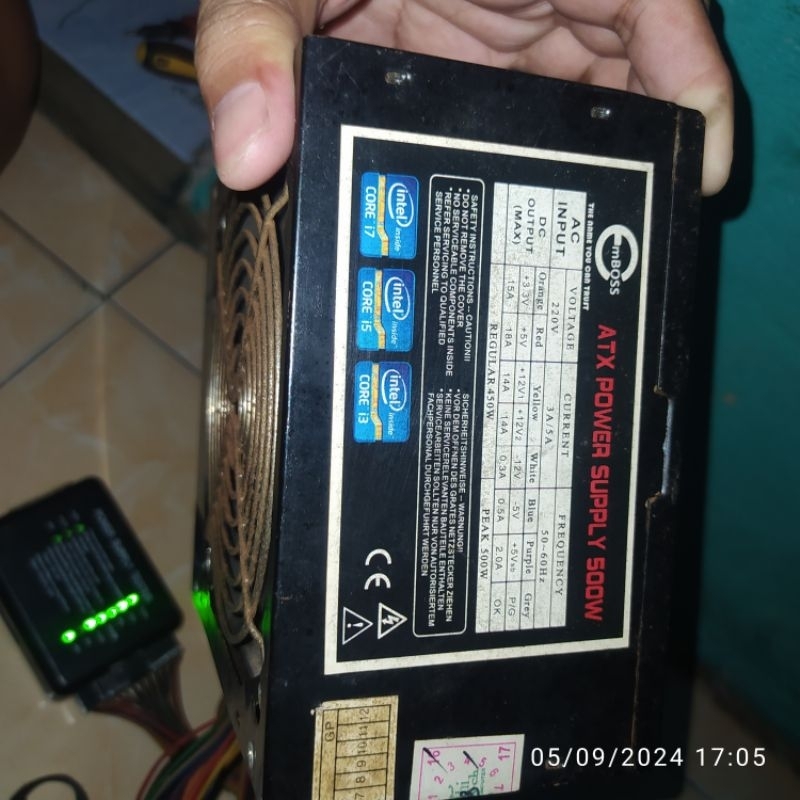 Jual PSU 500Watt - Power Suplay Komputer 24Pin Standart Second | Shopee ...