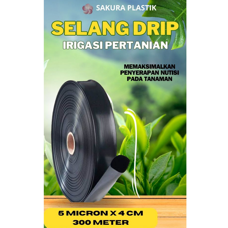 Jual Selang Drip 5 micron 4 cm 300 meter - Pipa 3/4 inch | Shopee Indonesia