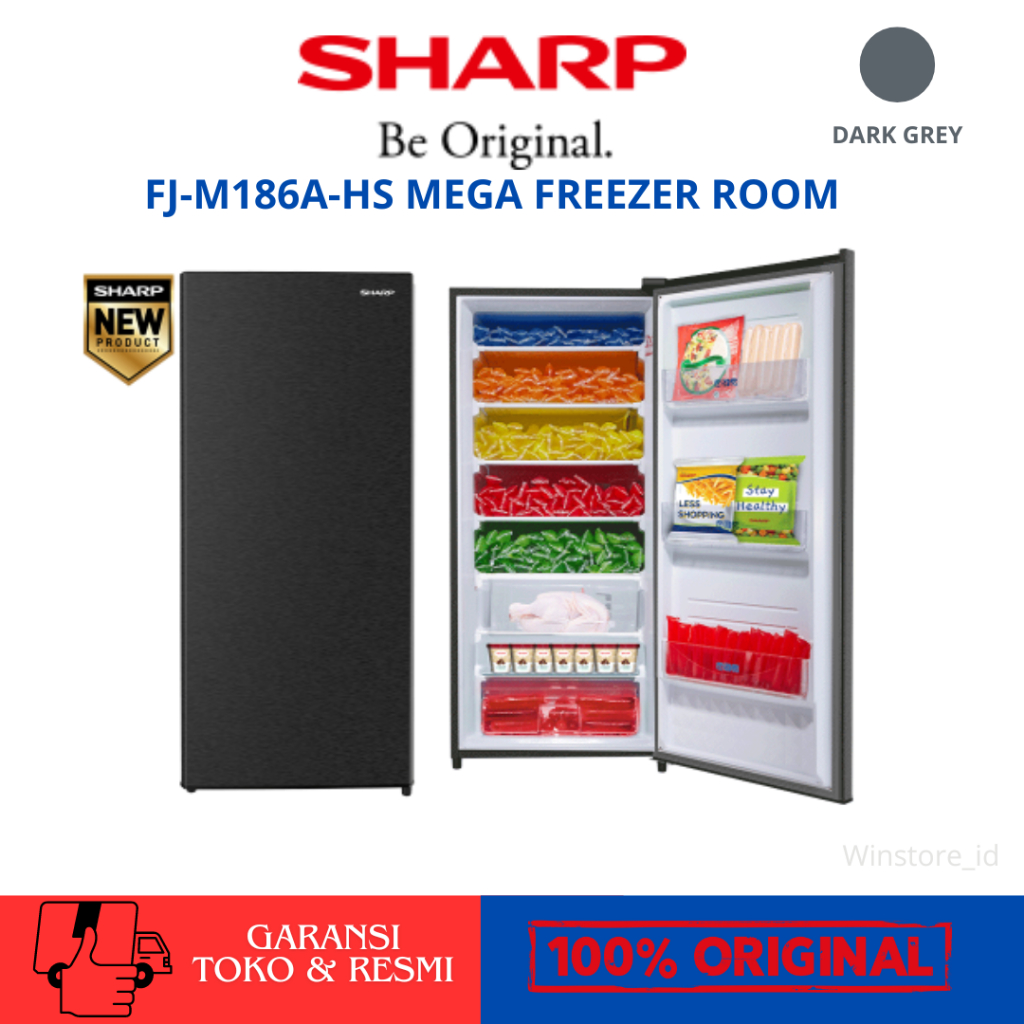 Jual SHARP FREEZER FJM 186 A-HS FREESER ES BATU | Shopee Indonesia