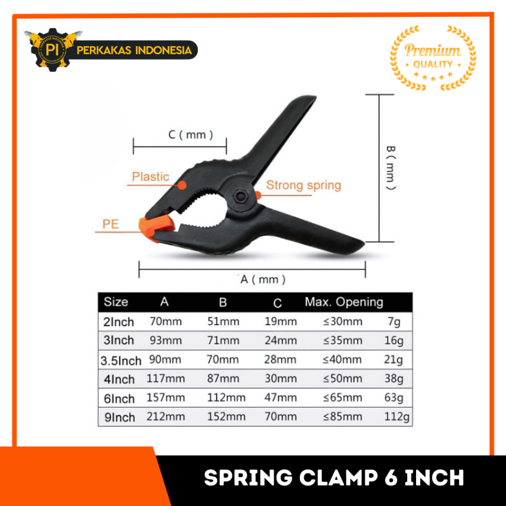 Jual Klip Jepit 6 Inch Spring Clamp 6Inch Backdrop Penjepit Kayu Spring ...