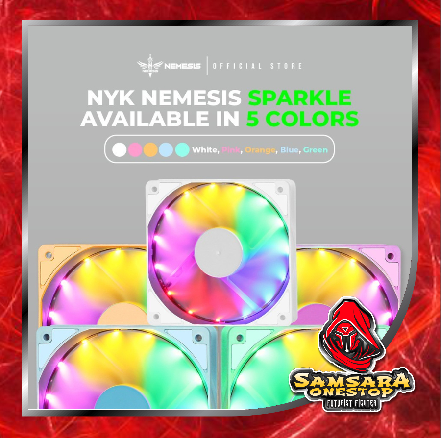 Jual NYK NEMESIS SPARKLE RAINBOW FAN CASE 12CM RGB | Shopee Indonesia
