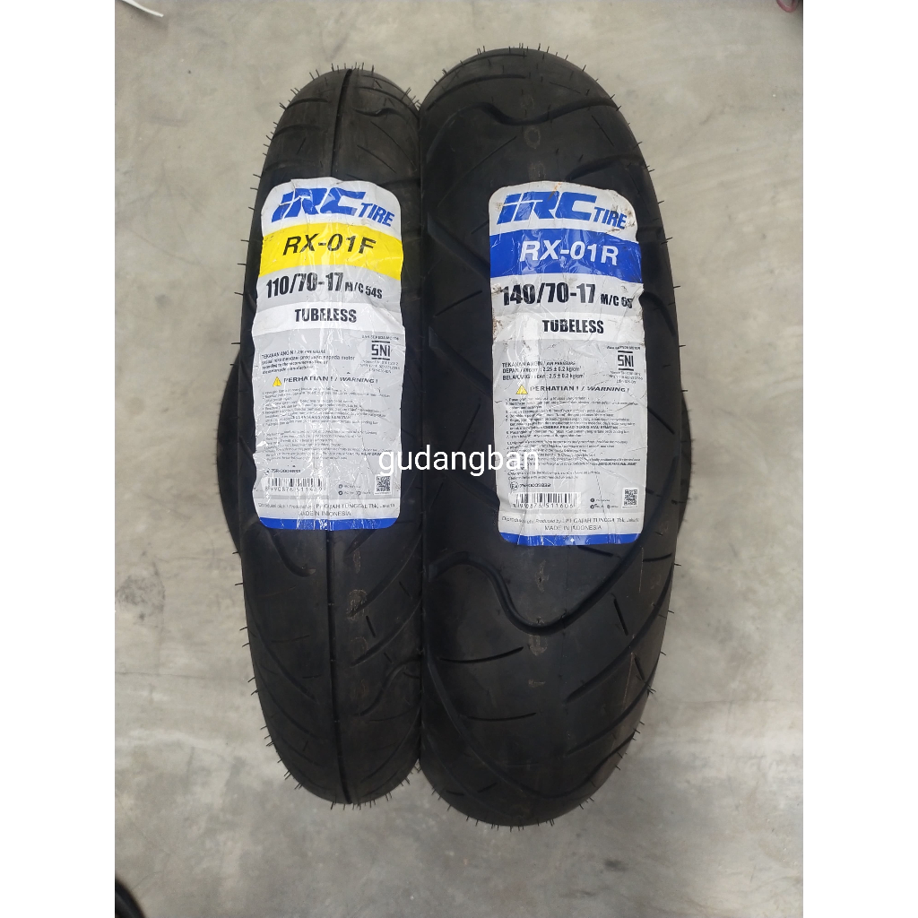 Jual RX01 !!! ( PAKET 2 BAN ) 110 70 17 dan 140 70 17 IRC RX 01 Ban luar Motor Ninja Tubeless ...