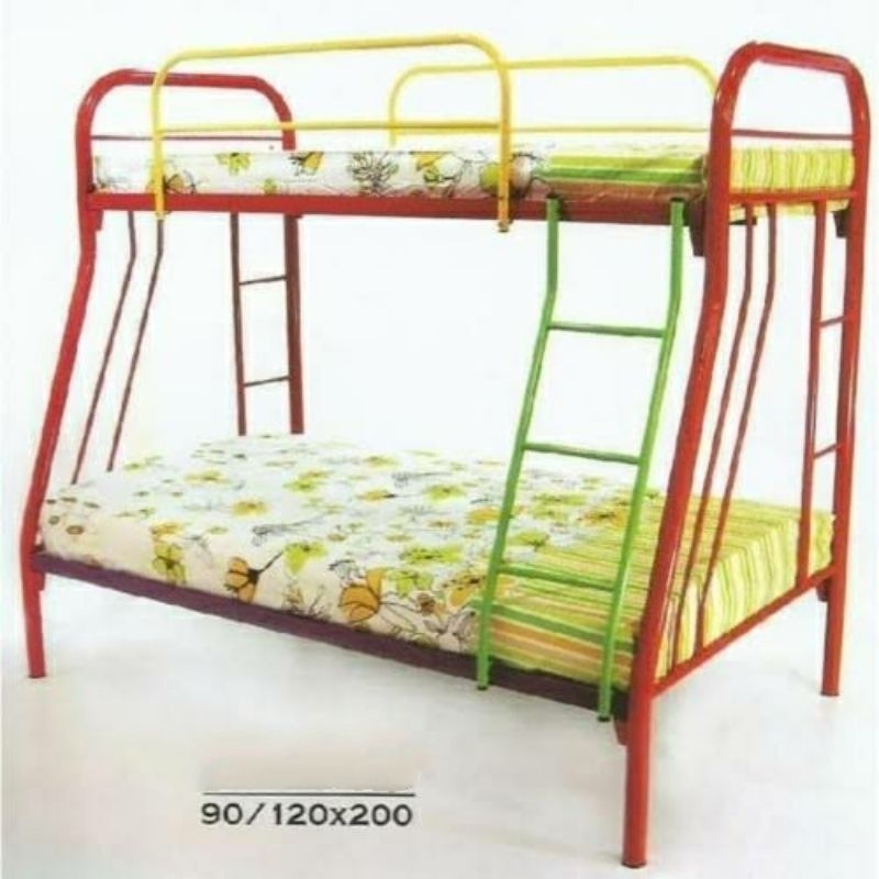 Jual Bed Susun / Bunk Bed / Ranjang Besi Tingkat 90 / 120 x 200 cm ...