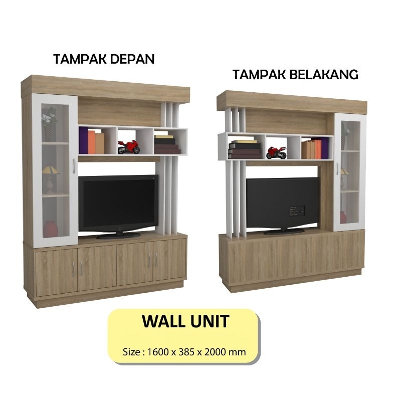 Jual Meja TV / Rak TV / Wall Unit / Partisi Pembatas Ruangan Minimalis ...
