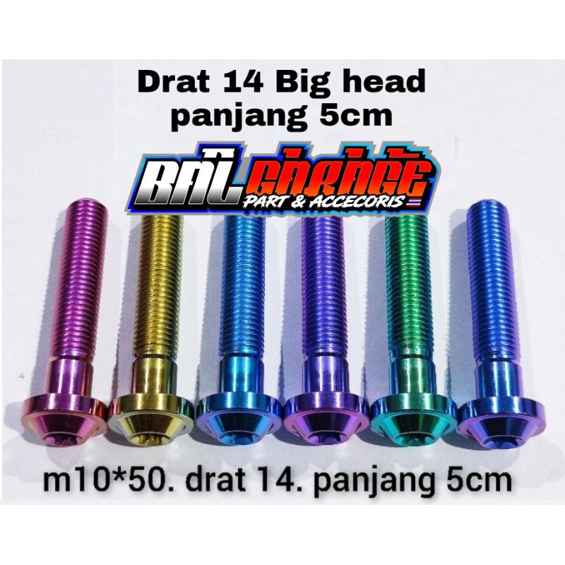 Jual baud titanium m10drat 14 panjang 5cm gr5vietnam | Shopee Indonesia