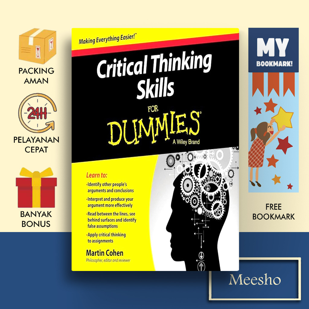 Jual Critical Thinking Skills For Dummies by Martin Cohen (English ...