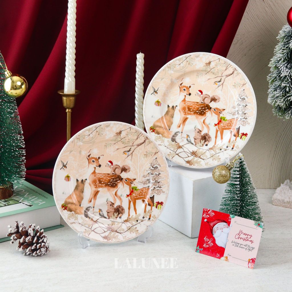 Jual Christmas Gift Plate Set - Hampers Piring Keramik Natal - Paket ...