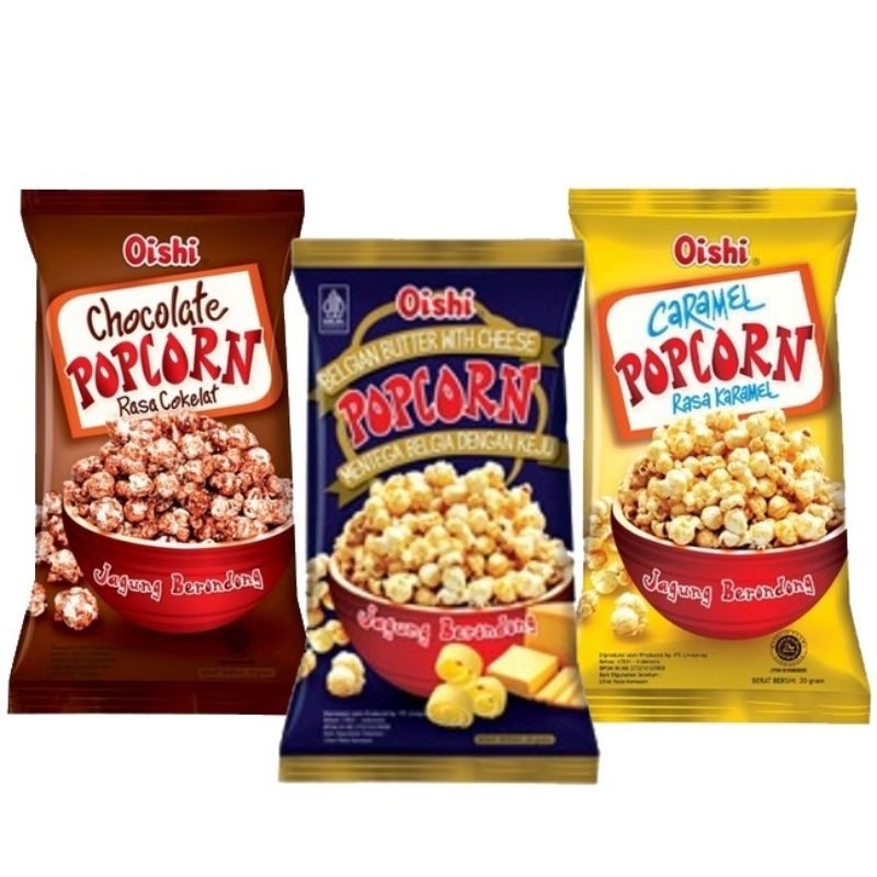 Jual Oishi Popcorn 20 gr Snack Jagung Berondong | Shopee Indonesia