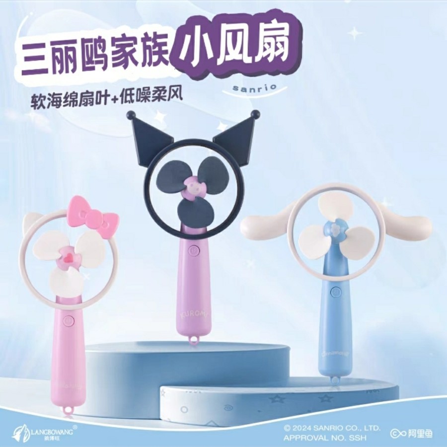 Jual Langbowang x Sanrio Kipas Tangan Portable Mini Hand Fan Sanrio ...