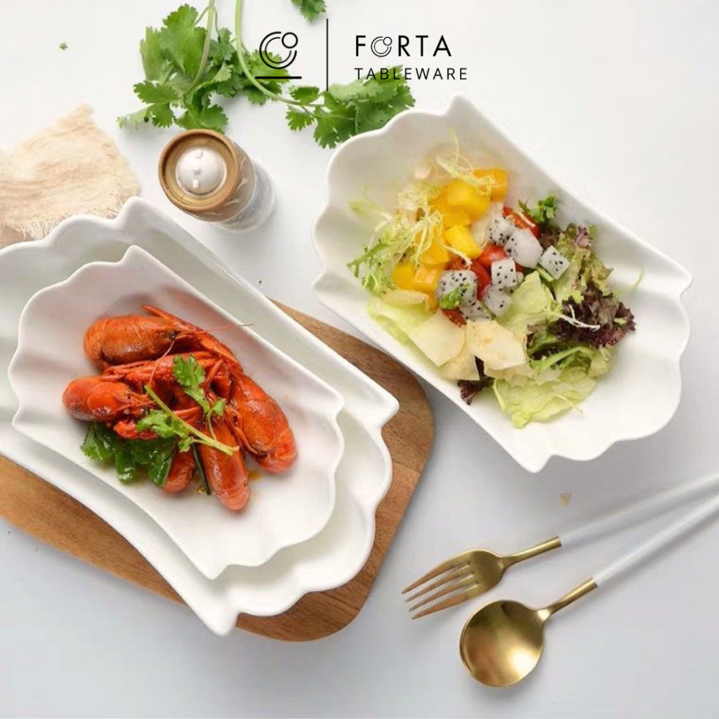 Jual FORTA Mangkuk Saji Oval Gelombang Kerang / Mangkok Saji Restoran ...