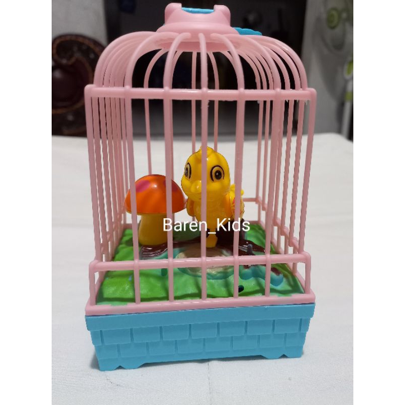 Jual Mainan Anak Burung Berkicau Voice Control Birdcage | Shopee Indonesia