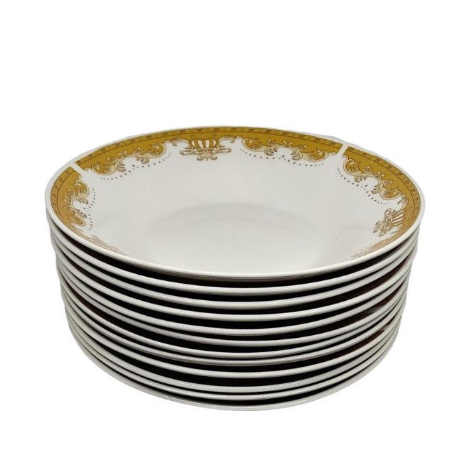 Jual KP8 PIRING MAKAN BATIK MAHKOTA 1 LUSIN PIRING KERAMIK PIRING ...