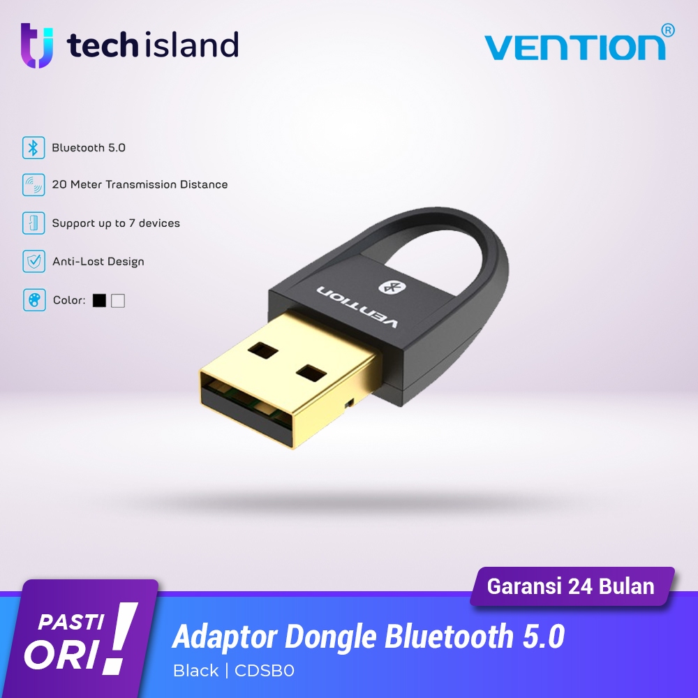 Jual Vention Bluetooth Adaptor 5.0 Dongle Adapter 7 Devices Small ...