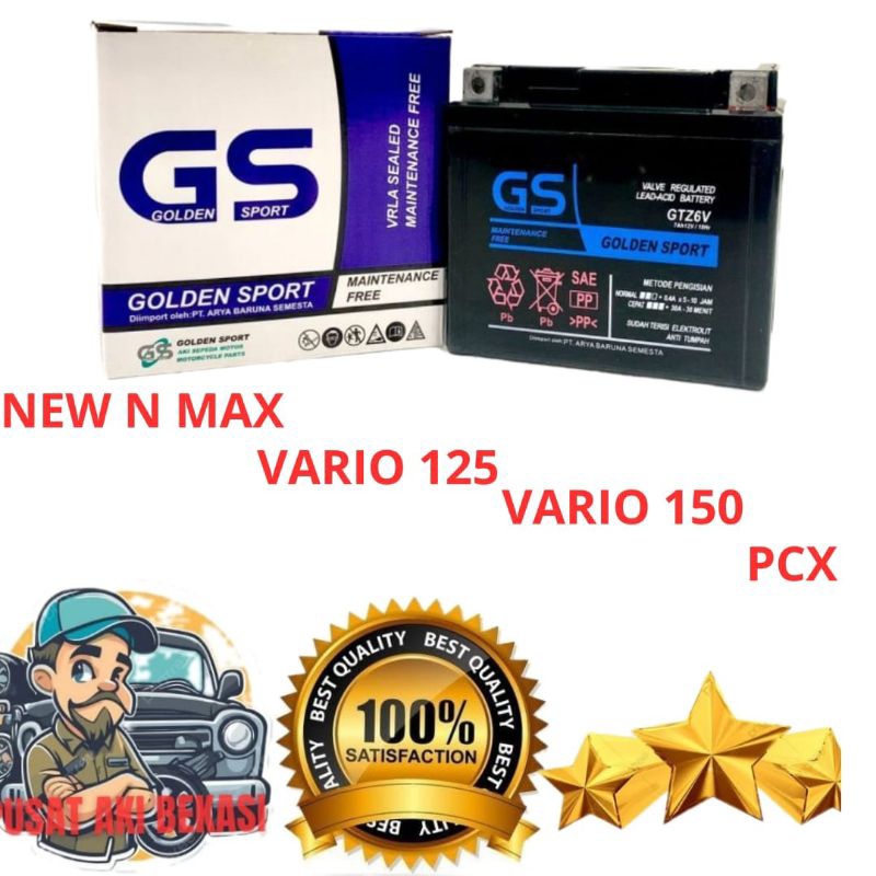 Jual Aki motor Vario 125/150,Vario 125 LED,nmax 155 satria Fu GTZ6V GTZ7S GS Aki kering mf ...