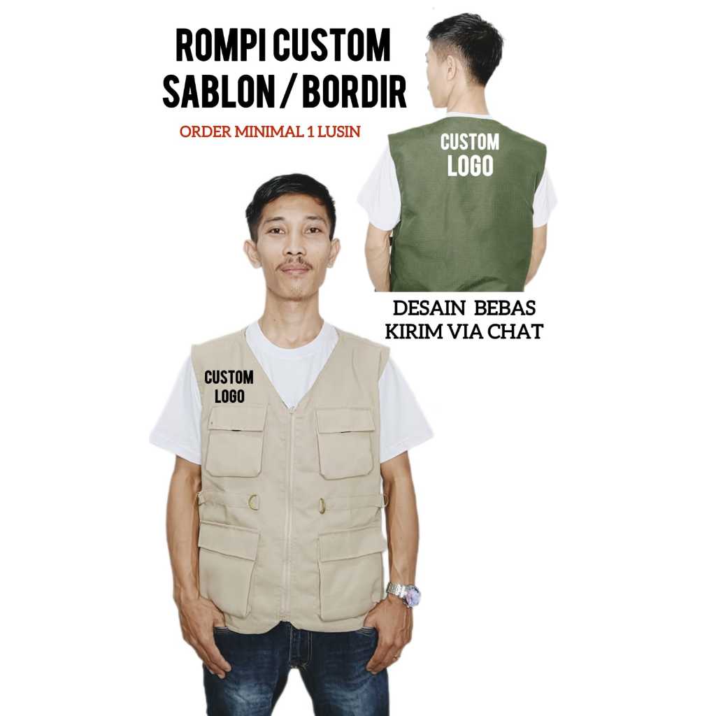 Jual ROMPI TACTICAL CUSTOM SABLON LOGO ROMPI LAPANGAN CUSTOM I ROMPI ...