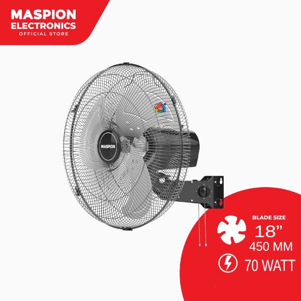 Jual Maspion Power Wall Fan Kipas Angin Dinding 18 Inch PW-456 W ...
