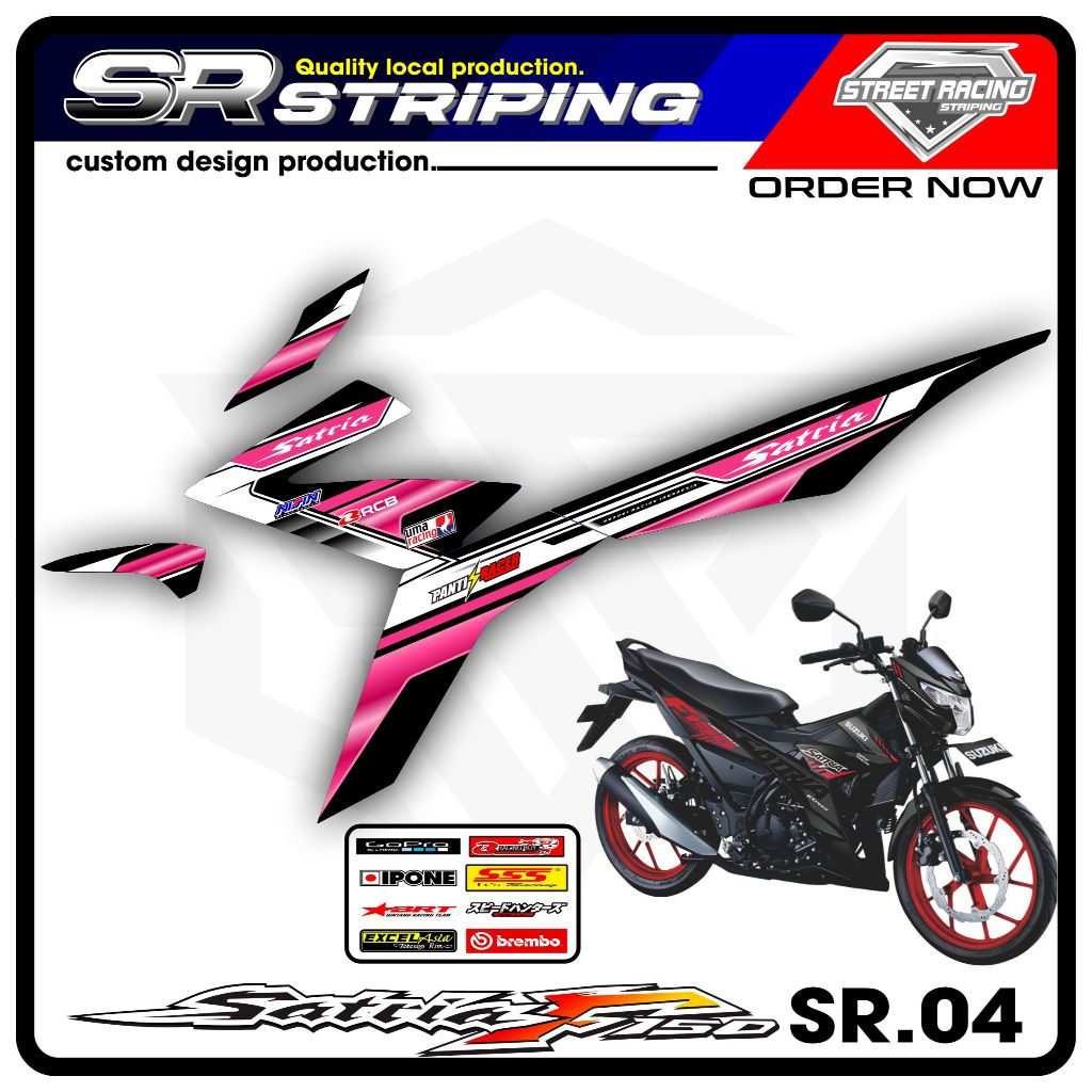 Jual Stiker Striping Satria Injeksi - Sticker Variasi Motor Satria ...