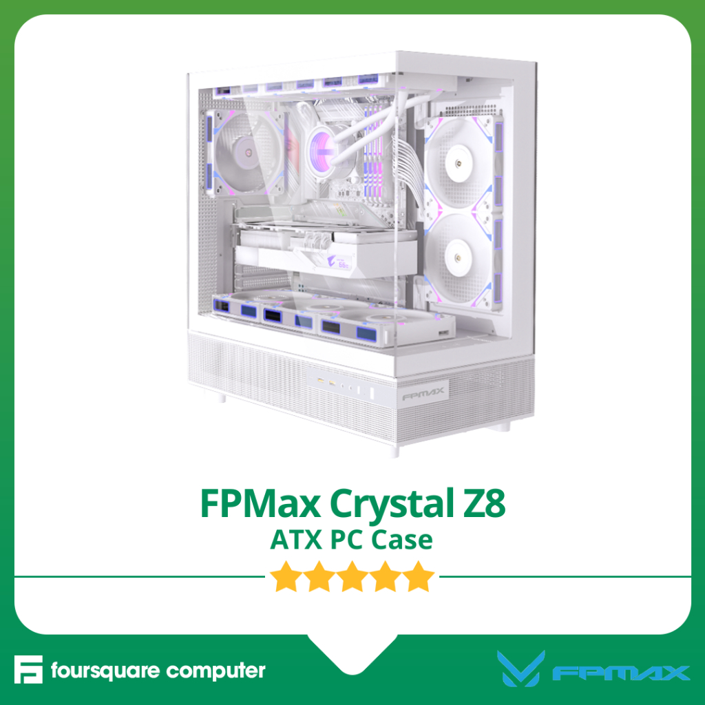 Jual FPMAX Crystal Z8 White + 3x Fan | PC Casing ATX | CPU Case Gaming ...