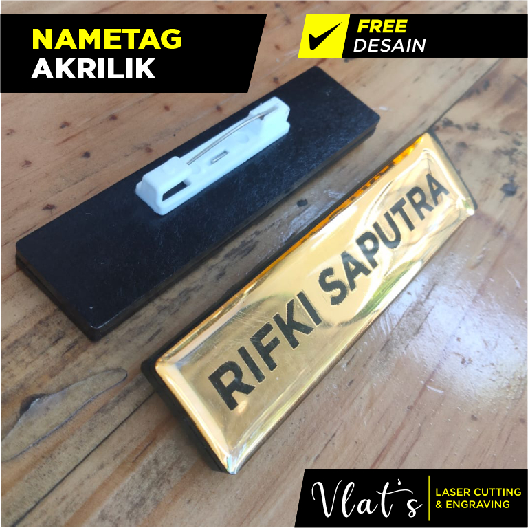 Jual Name Tag Custom Name Tag Akrilik Name Tag Dada Tag Nama Dada ...