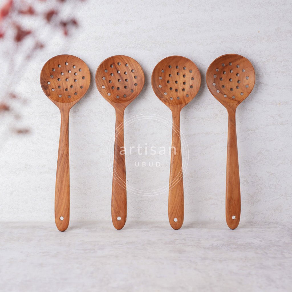 Jual Fikram - Sendok Saring / Sendok Kayu Jati Bahan Alami Food Grade ...
