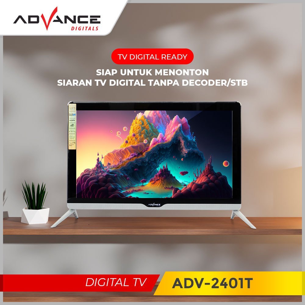 Jual TV Digital Advance TVD ADV 2401T / ADV-2401T 24 inch HDMI VGA Garansi Resmi 1 tahun ...