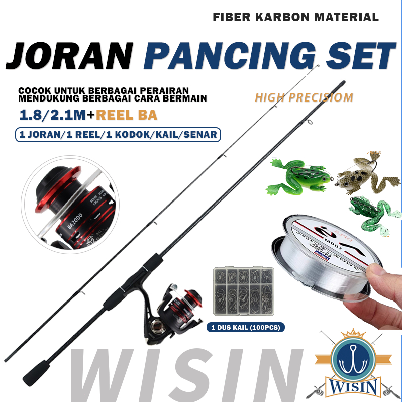 Jual # Beli 1 Dapat 5 #】Pancing Set 1.6M/1.8M/2.1M/2.4M Joran Pancing Set Dengan Bahan Serat ...