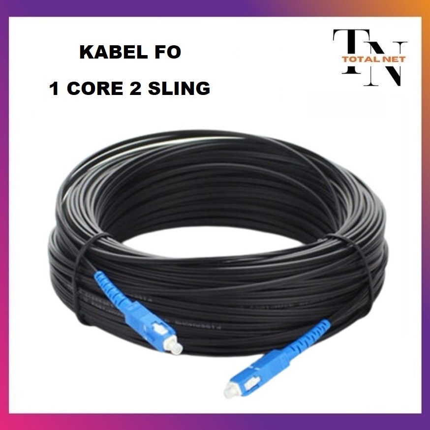 Jual KABEL FO FIBER OPTIK DROPCORE 1 CORE 2 SLING 1CORE 2SLING | Shopee ...