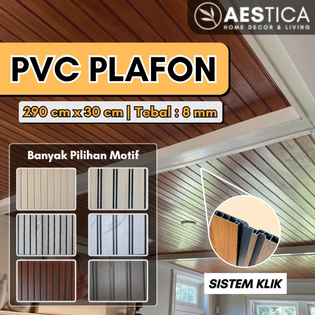 Jual Plafon PVC Wall Panel Motif Wood Kayu Kanopi Atap | Dekorasi ...