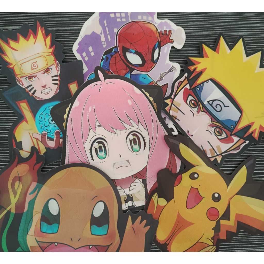 Jual Stiker Mobil Motor Anime 4D 3D hologram Pokemon Naruto Spy Family ...