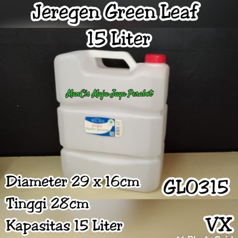 Jual jerigen Greenleaf 15 liter jeregen 15000 liter GL0315 derigen ...