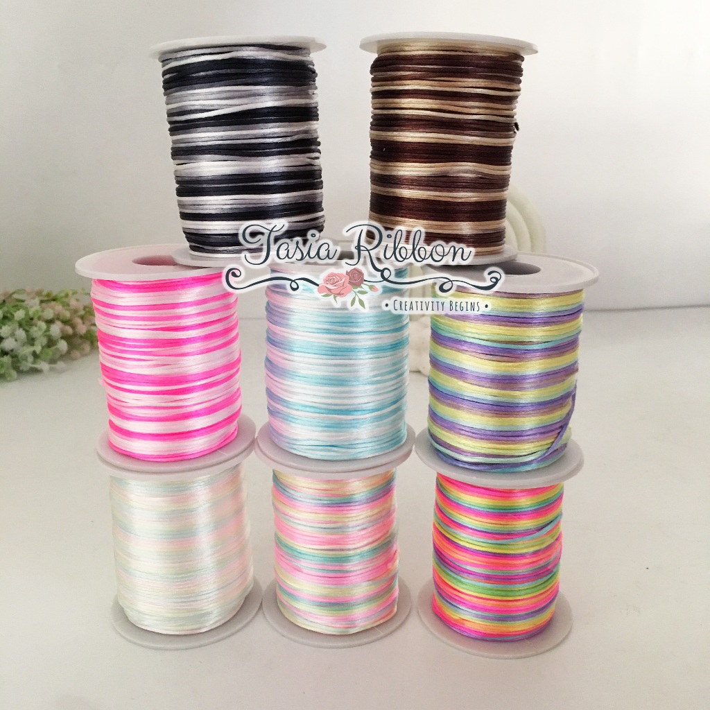 Jual Tali Satin 1.0 ROLL (Tali Shanghai/Tali Gelang/Tali Cina) | Shopee ...
